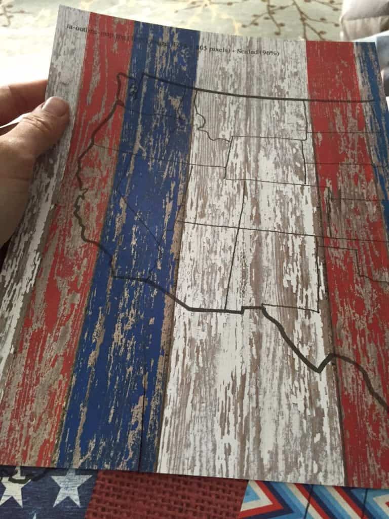 DIY Patriotic Scrapbook Paper Map [Perfect Patriotic Home Decor ...
