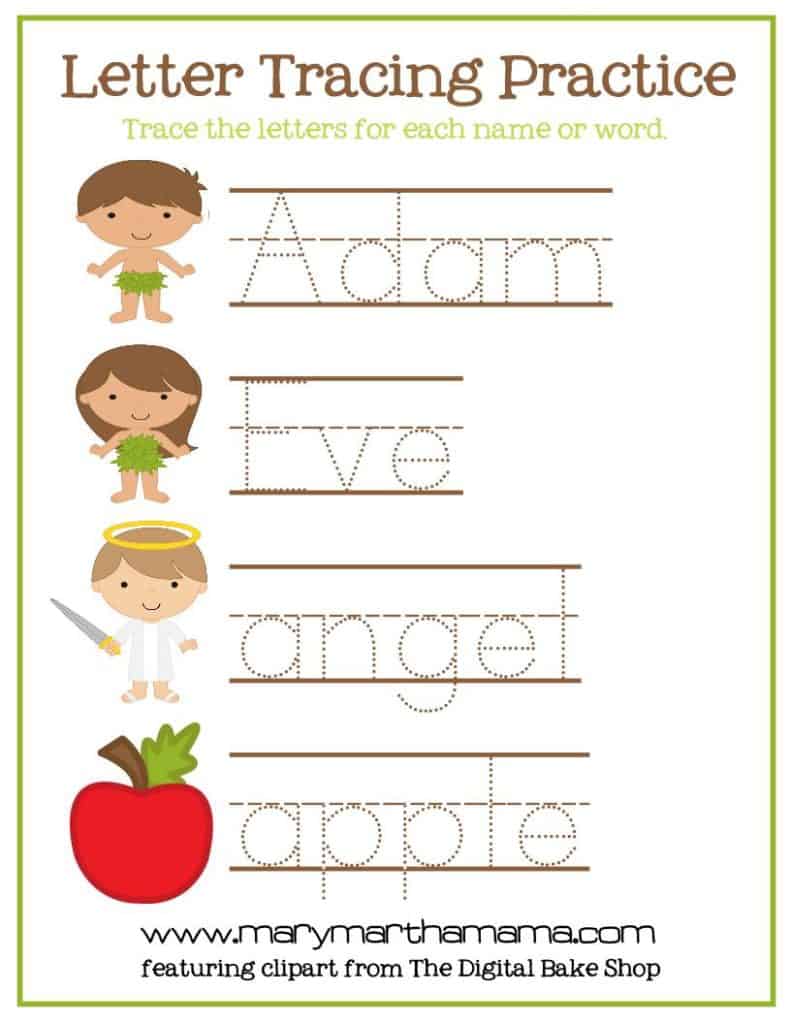 Adam and Eve Story for Kids [Free Printable Activities] – Mary Martha Mama
