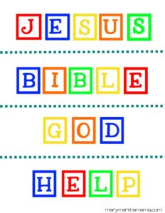 Preschool Sunday School Alphabet Block Activity – Mary Martha Mama