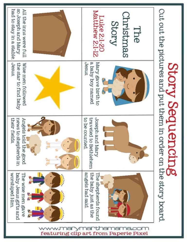 Christmas Worksheets for Preschoolers [Jesus' Birth] – Mary Martha Mama