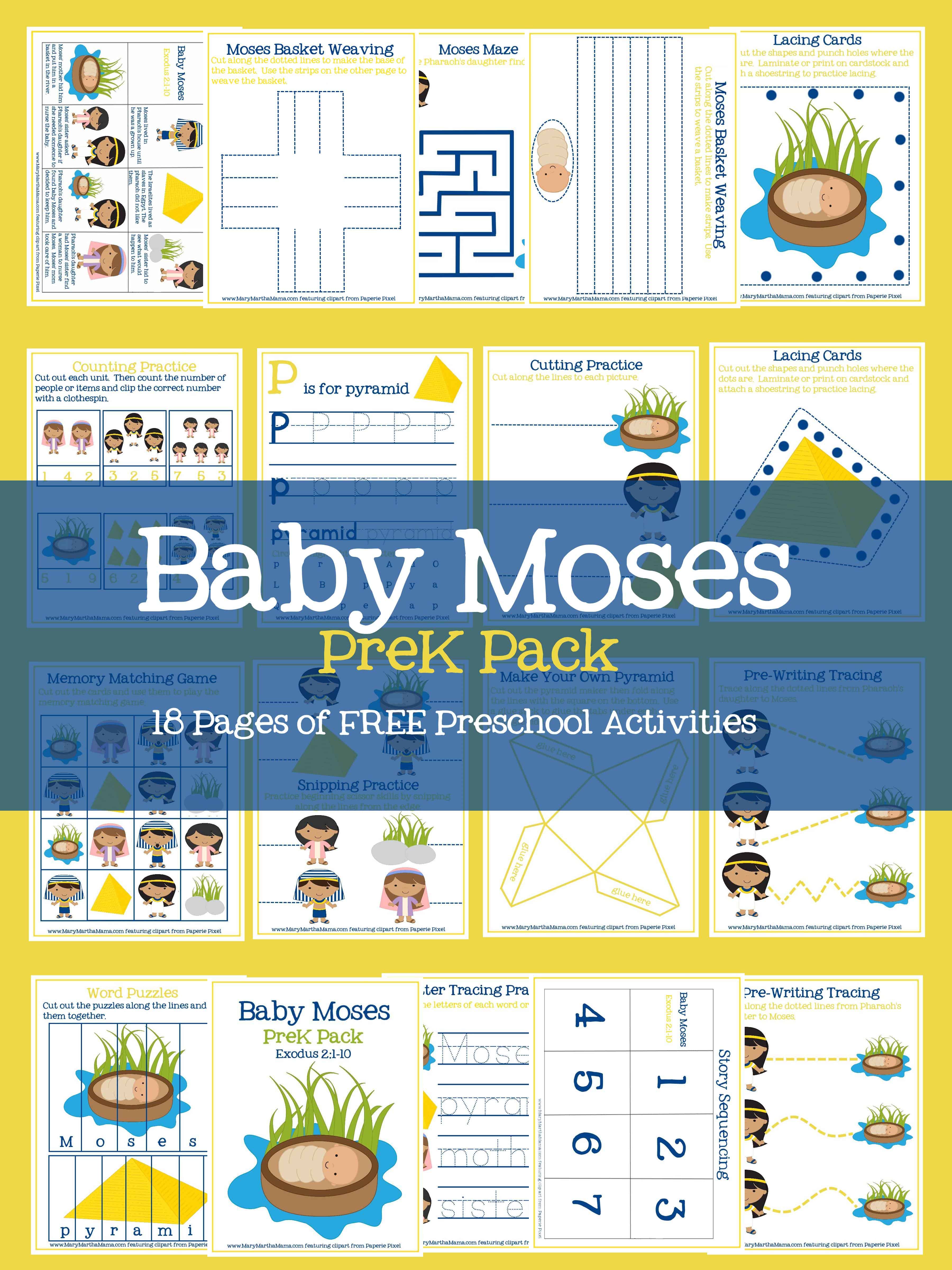 Baby Moses Activities for PreK & Early Elementary – Mary Martha Mama