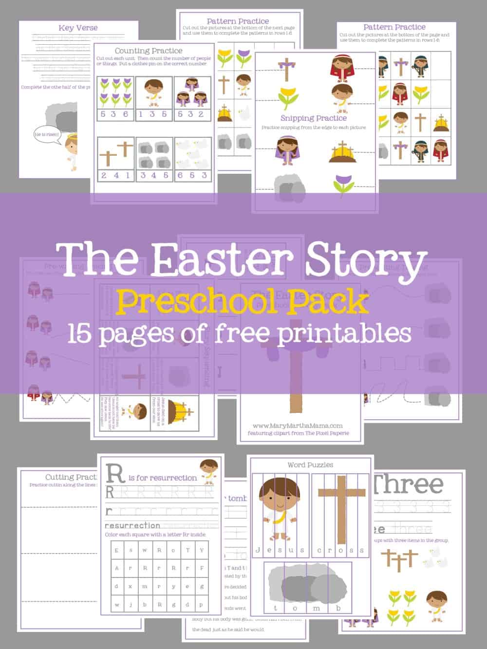 Easter Preschool Pack of Printables – Mary Martha Mama