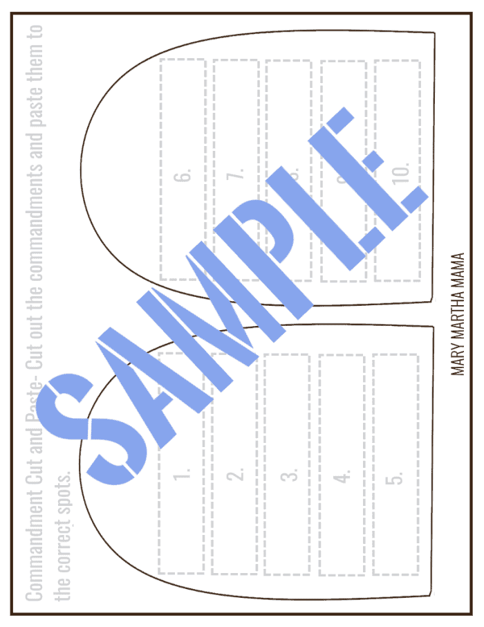 The 10 Commandments Activities – Mary Martha Mama