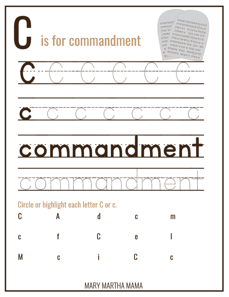 The 10 Commandments Activities – Mary Martha Mama