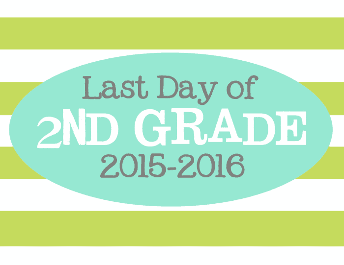 Free Last Day of School Signs [Free Printables] – Mary Martha Mama