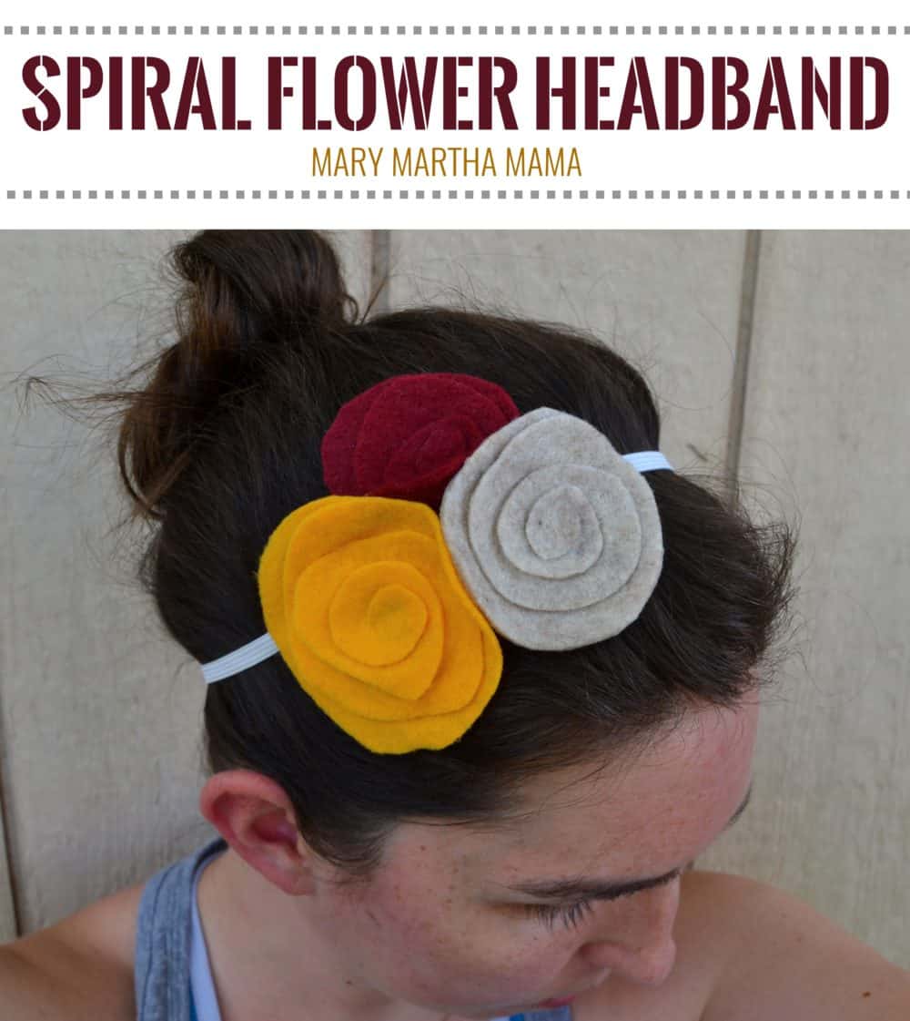 DIY Spiral Flower Headband – Mary Martha Mama
