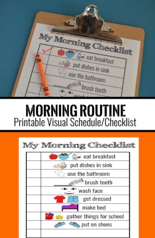 Printable Visual Schedule [for Smoother Mornings!] – Mary Martha Mama