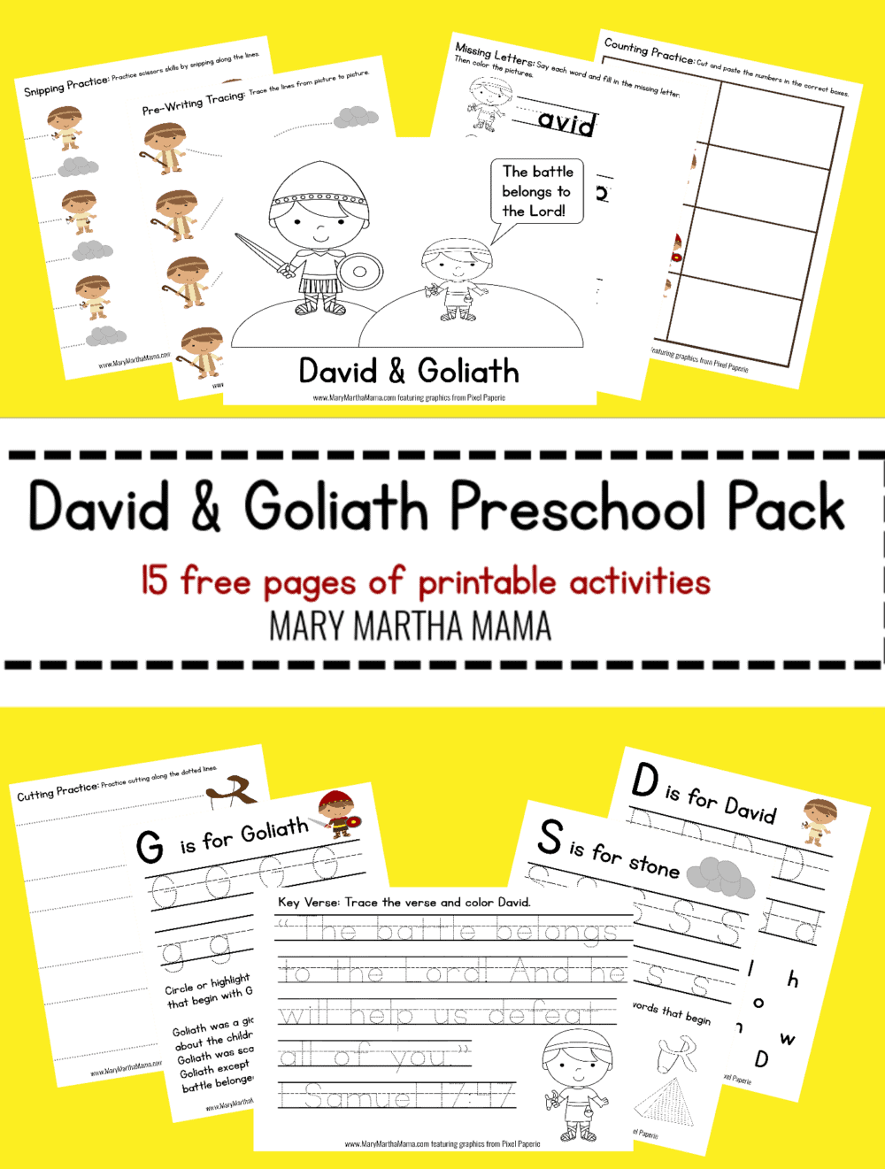 David and Goliath Activities [Free Printables] – Mary Martha Mama
