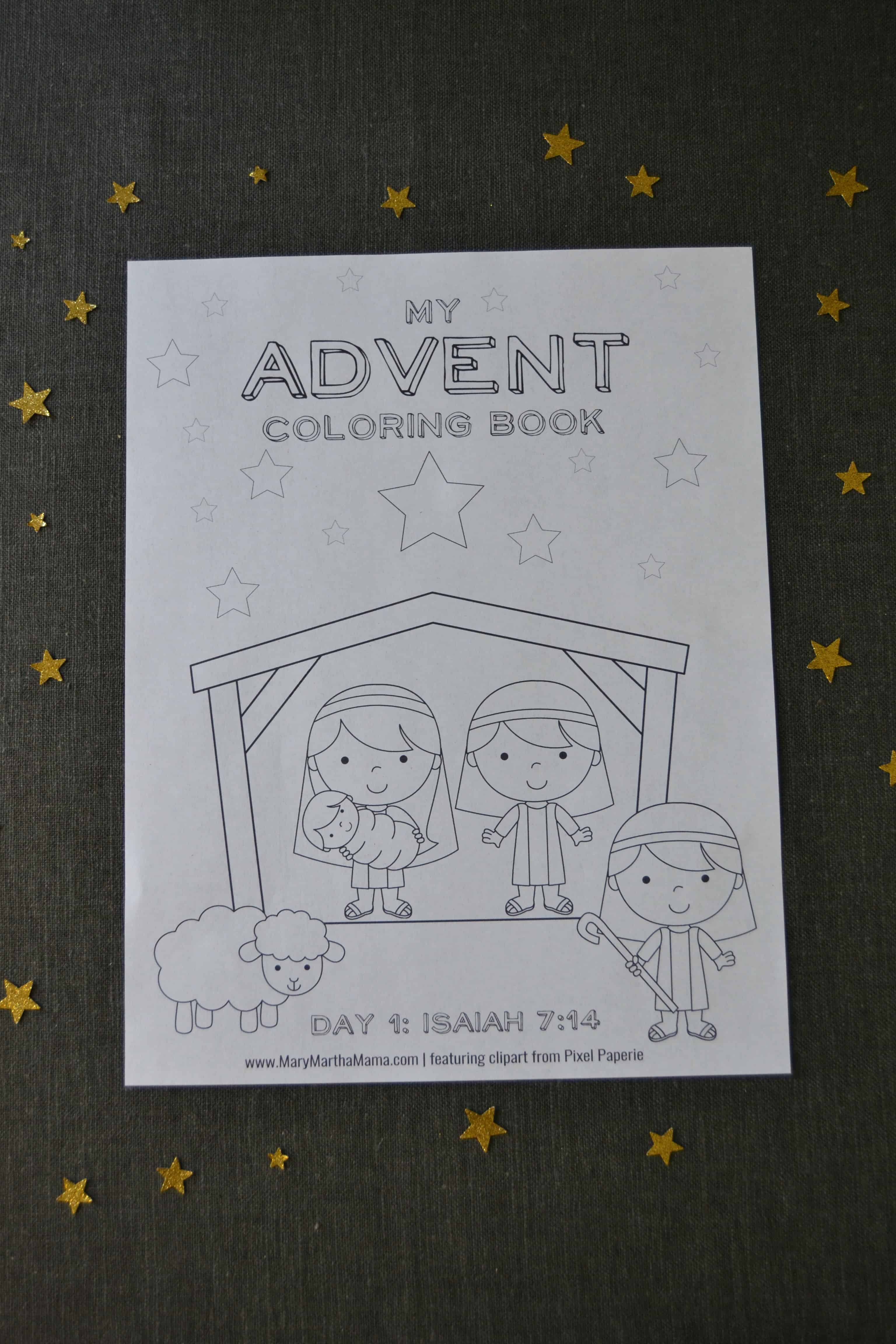 Advent Coloring Pages: 24 Free Printable Pages for Kids – Mary Martha Mama