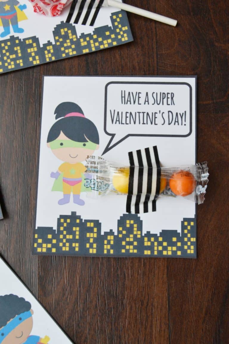 Free Printable Super Hero Valentines – Mary Martha Mama