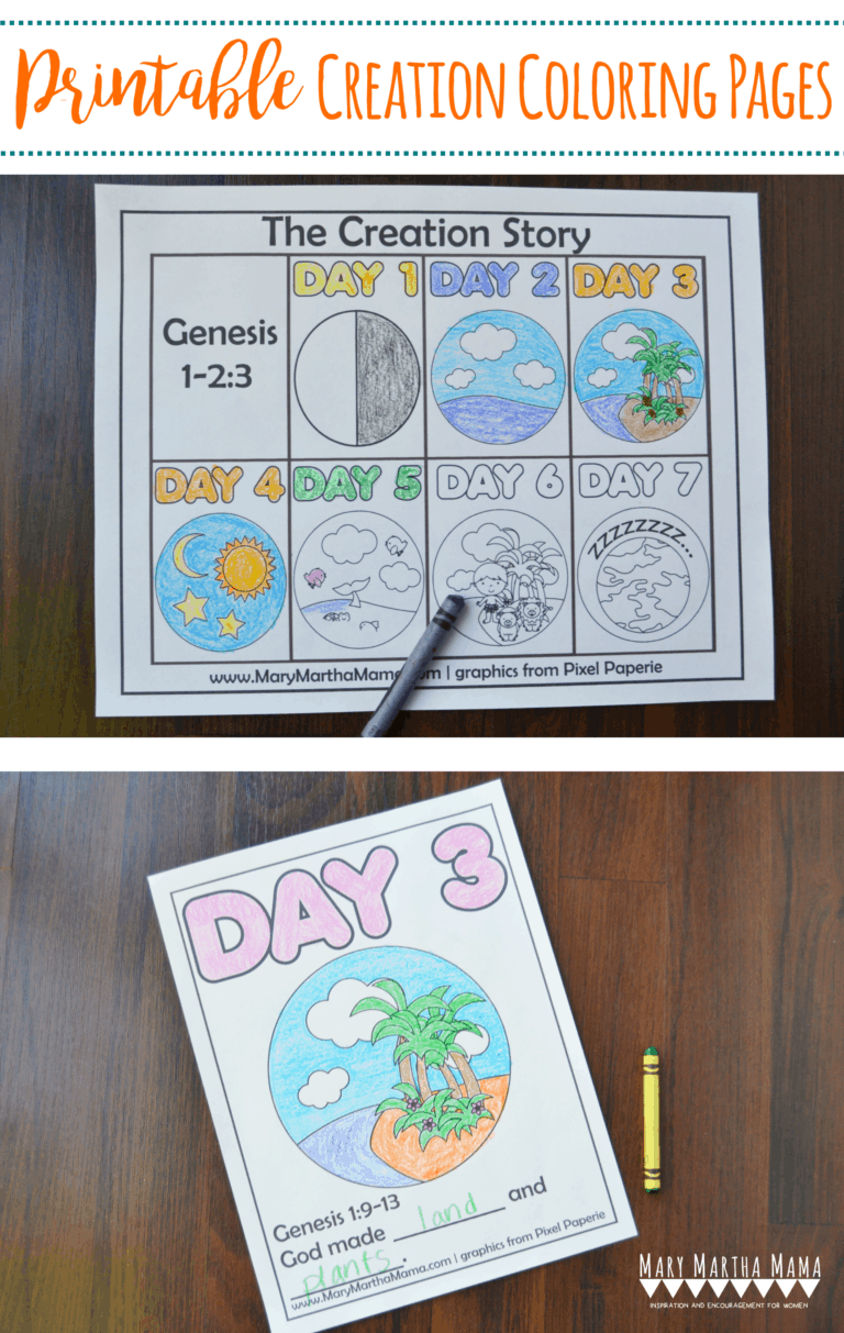 Creation Story for Kids [Free Printable Activities] – Mary Martha Mama