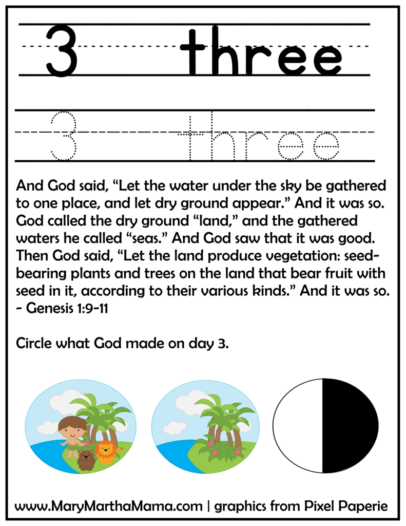 Creation Story for Kids [Free Printable Activities] – Mary Martha Mama