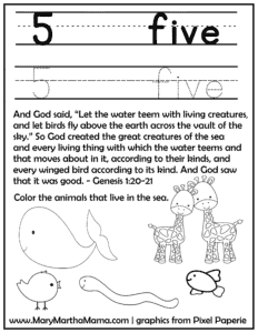 Creation Story for Kids [Free Printable Activities] – Mary Martha Mama