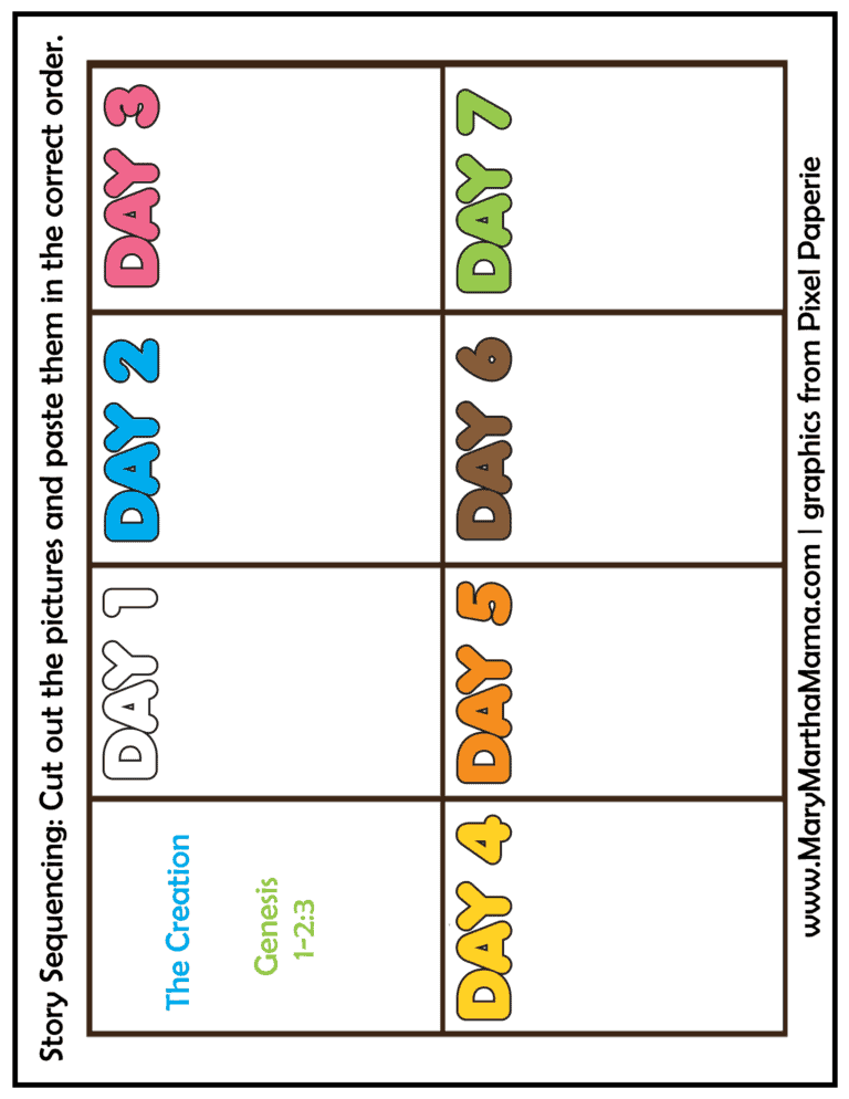 Creation Story for Kids [Free Printable Activities] – Mary Martha Mama