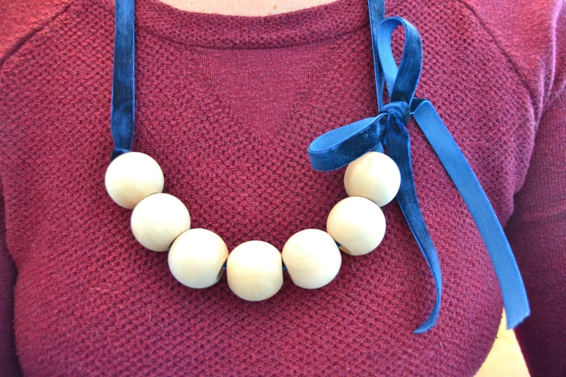 Make Your Own Necklace with Beads and Velvet – Mary Martha Mama