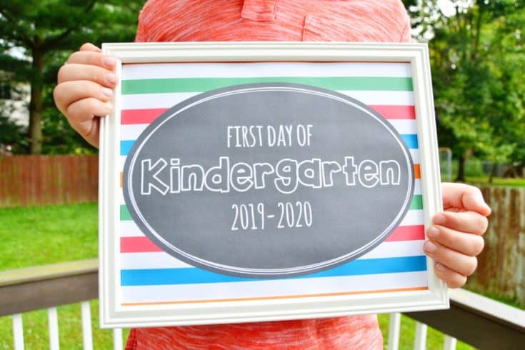 Printable First Day of School Signs 2019 – Mary Martha Mama