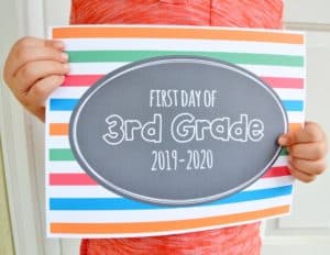 Printable First Day of School Signs 2019 – Mary Martha Mama