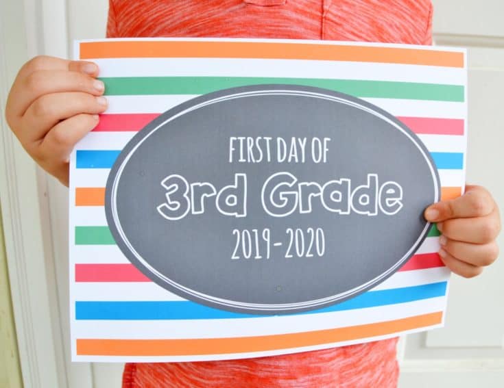 Printable First Day of School Signs 2019 – Mary Martha Mama