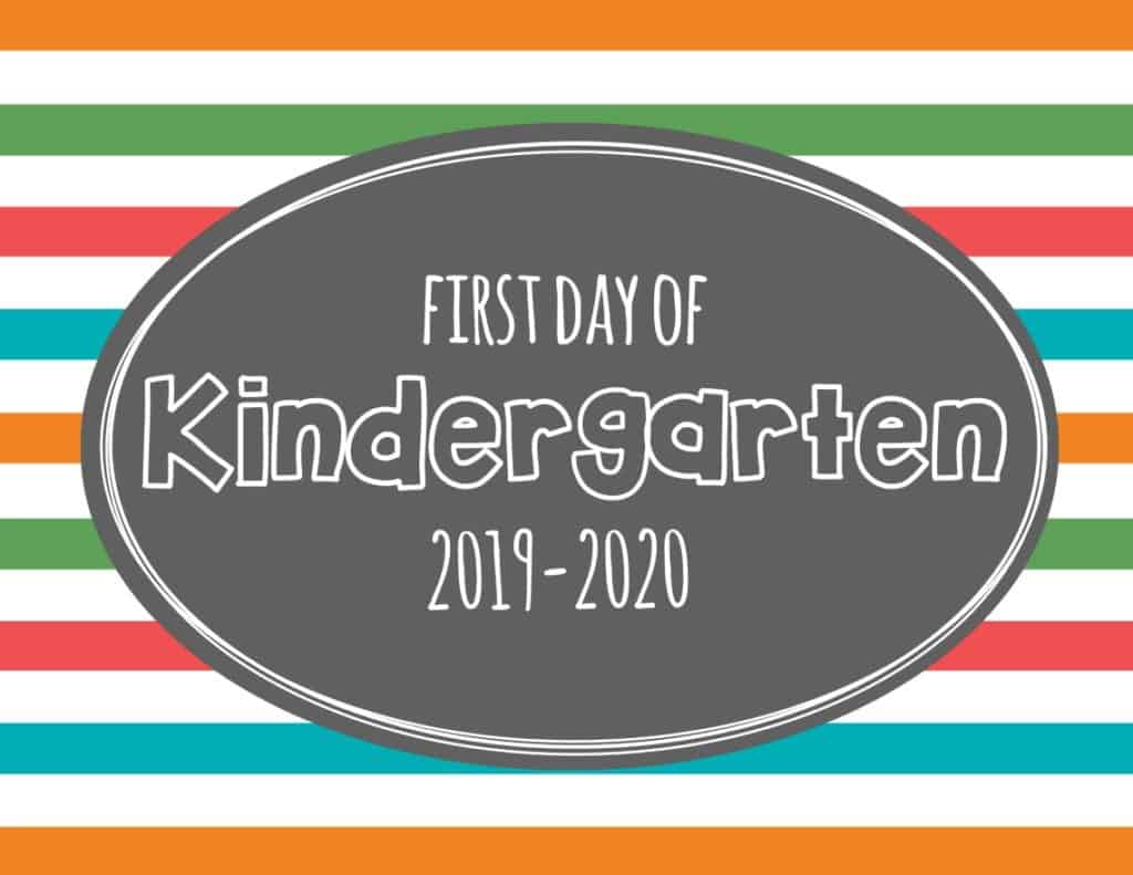 Printable First Day of School Signs 2019 – Mary Martha Mama