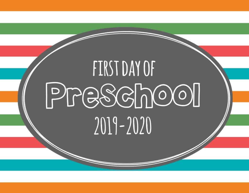Printable First Day of School Signs 2019 – Mary Martha Mama