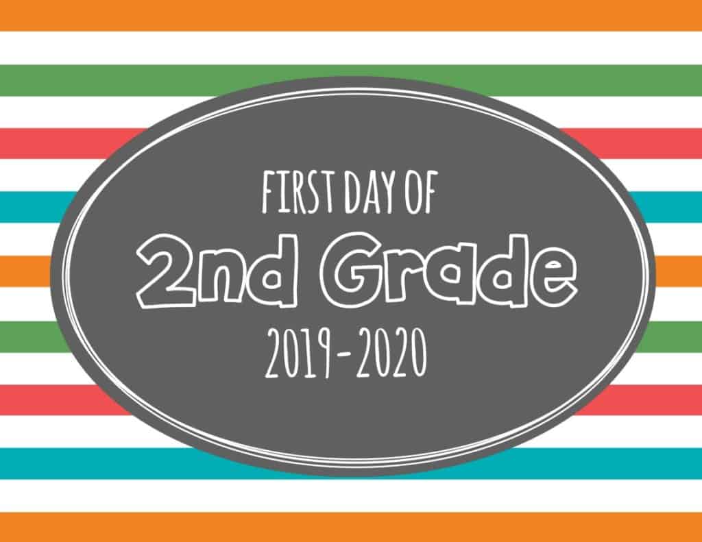 Printable First Day of School Signs 2019 – Mary Martha Mama