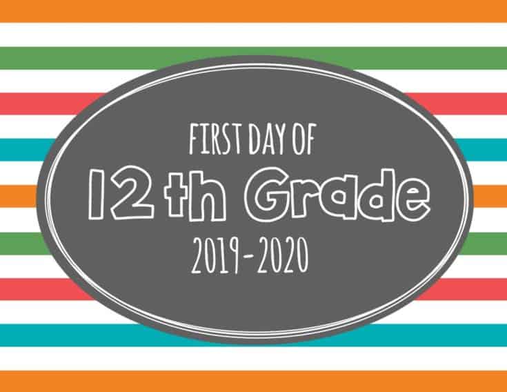 Printable First Day of School Signs 2019 – Mary Martha Mama