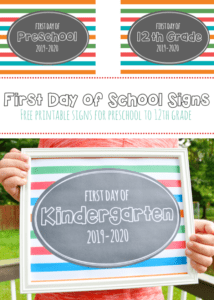 Printable First Day of School Signs 2019 – Mary Martha Mama