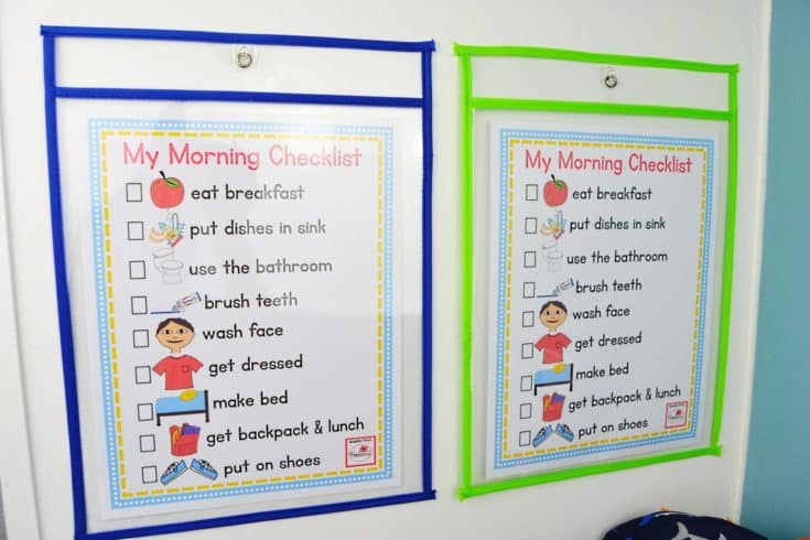Morning Checklist for Kids (Free Printable) – Mary Martha Mama