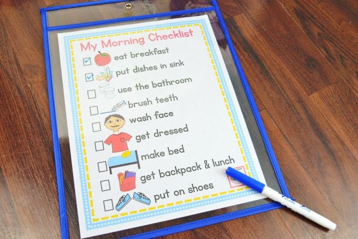 Morning Checklist for Kids (Free Printable) – Mary Martha Mama