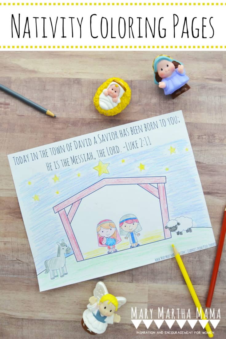 Nativity Coloring Pages – Mary Martha Mama