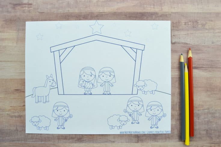 Nativity Coloring Pages – Mary Martha Mama