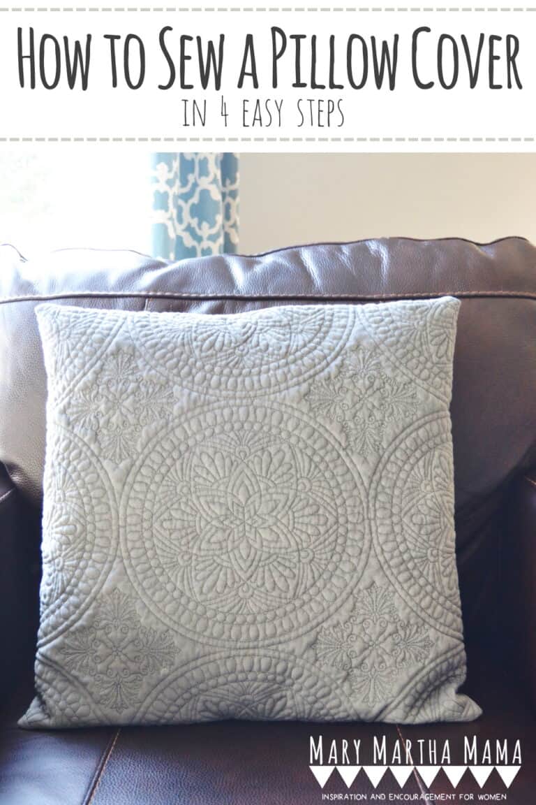 How to Sew a Pillow Cover in 4 Easy Steps – Mary Martha Mama