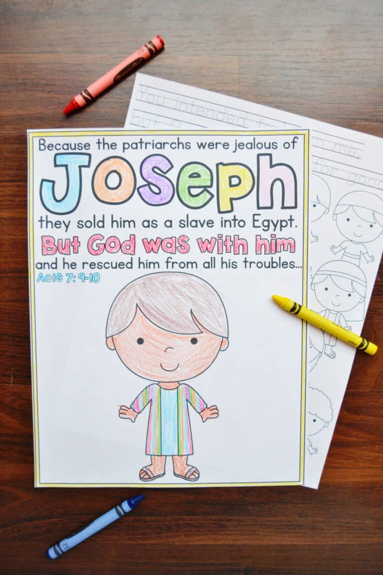 Joseph Coloring Pages (Free Printables!) – Mary Martha Mama