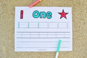 Number 1 Tracing Worksheet – Mary Martha Mama