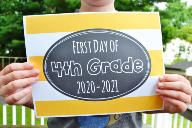 Free Printable First Day of School Signs 2020 – Mary Martha Mama