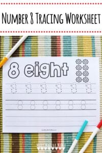 Number 8 Tracing Worksheet – Mary Martha Mama