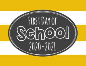 Free Printable First Day of School Signs 2020 – Mary Martha Mama