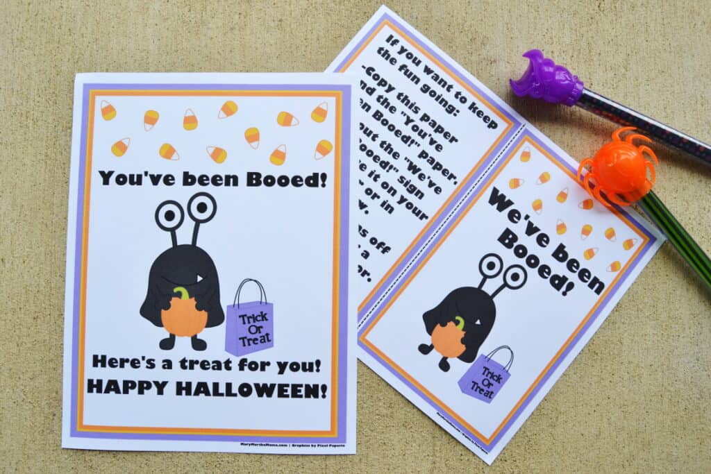 You've Been Booed Printable [5 Cute Designs!] – Mary Martha Mama