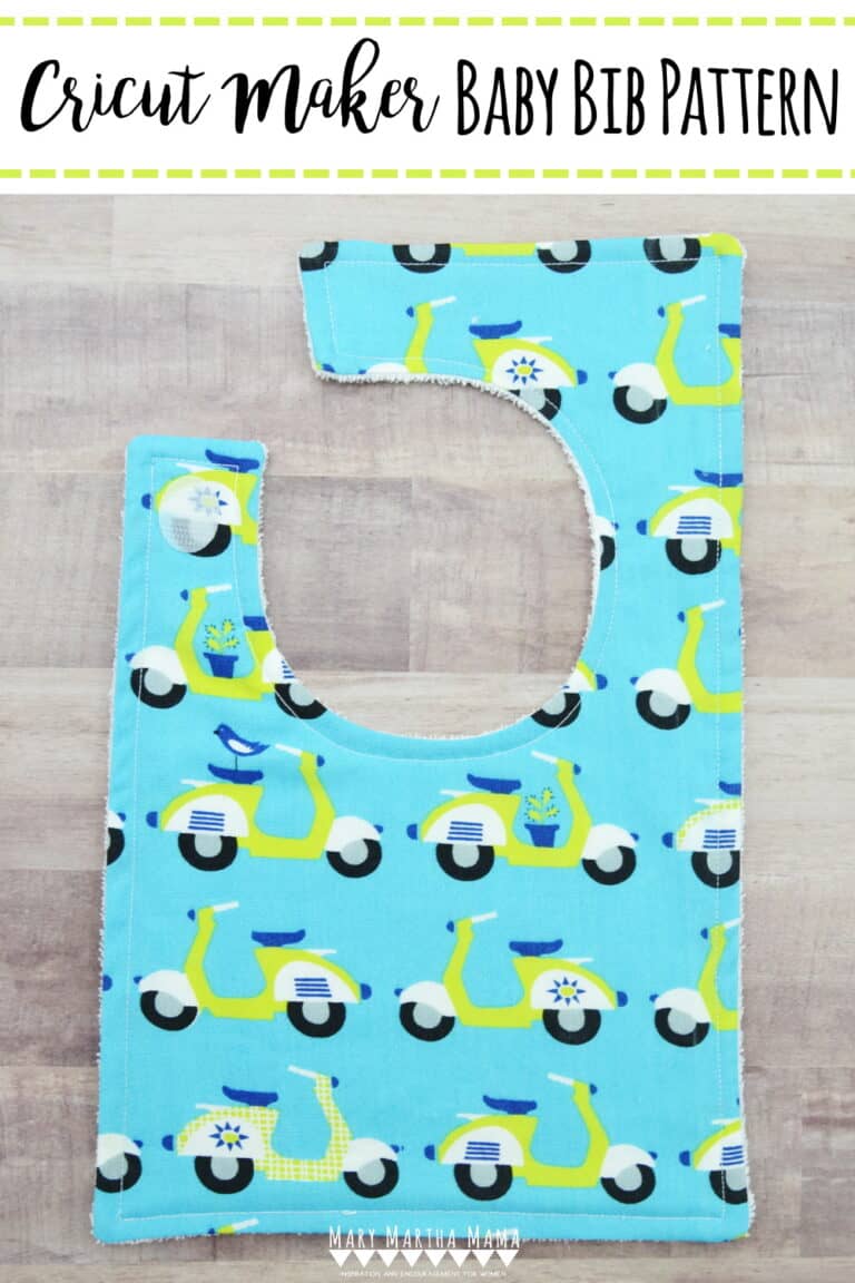 Baby Bib Pattern for the Cricut Maker – Mary Martha Mama