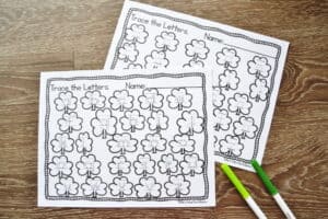St. Patrick's Day Letter + Number Tracing Sheets – Mary Martha Mama