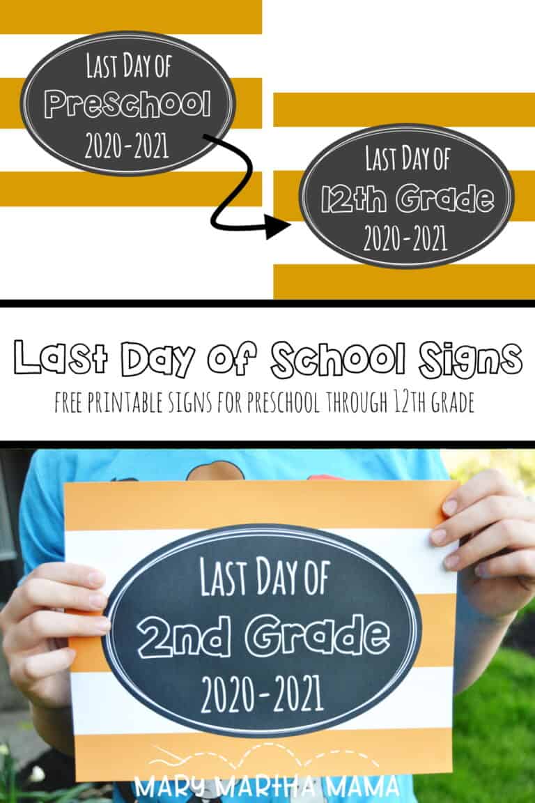 Last Day of School Signs 2021 – Mary Martha Mama