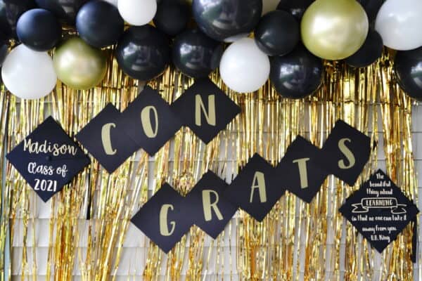 DIY Graduation Party Decorations with Cricut Joy – Mary Martha Mama