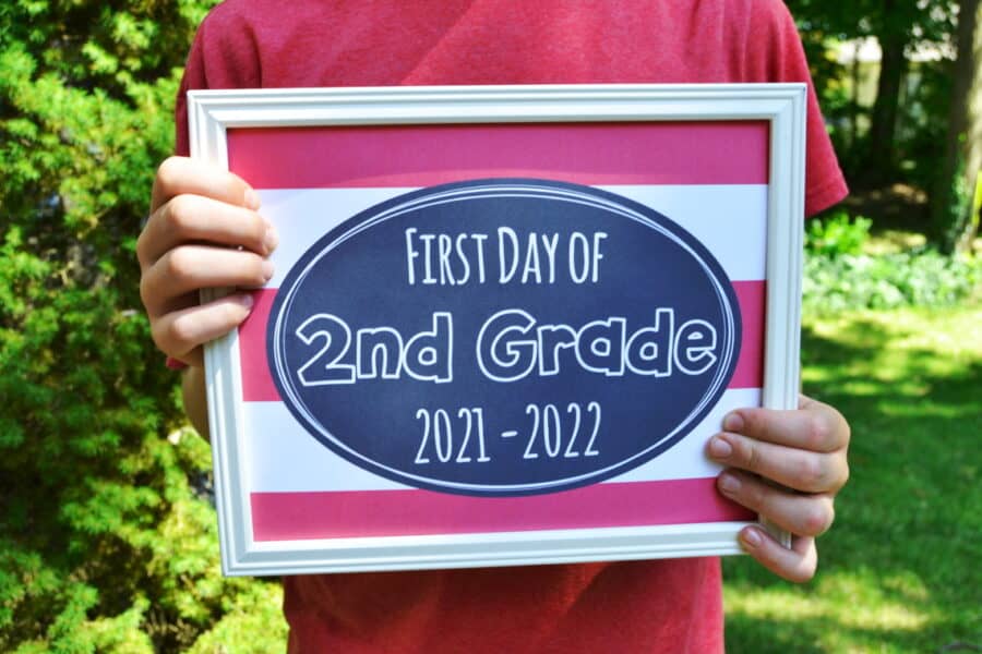 Free Printable First Day of School Signs 2021 – Mary Martha Mama