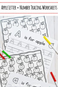Apple Letter Tracing Pages – Mary Martha Mama