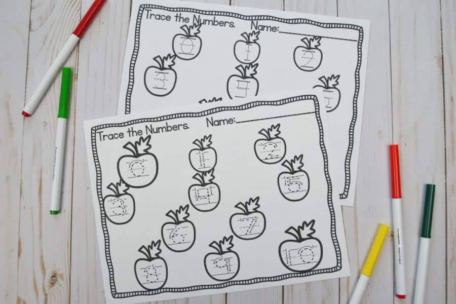 Apple Letter Tracing Pages – Mary Martha Mama