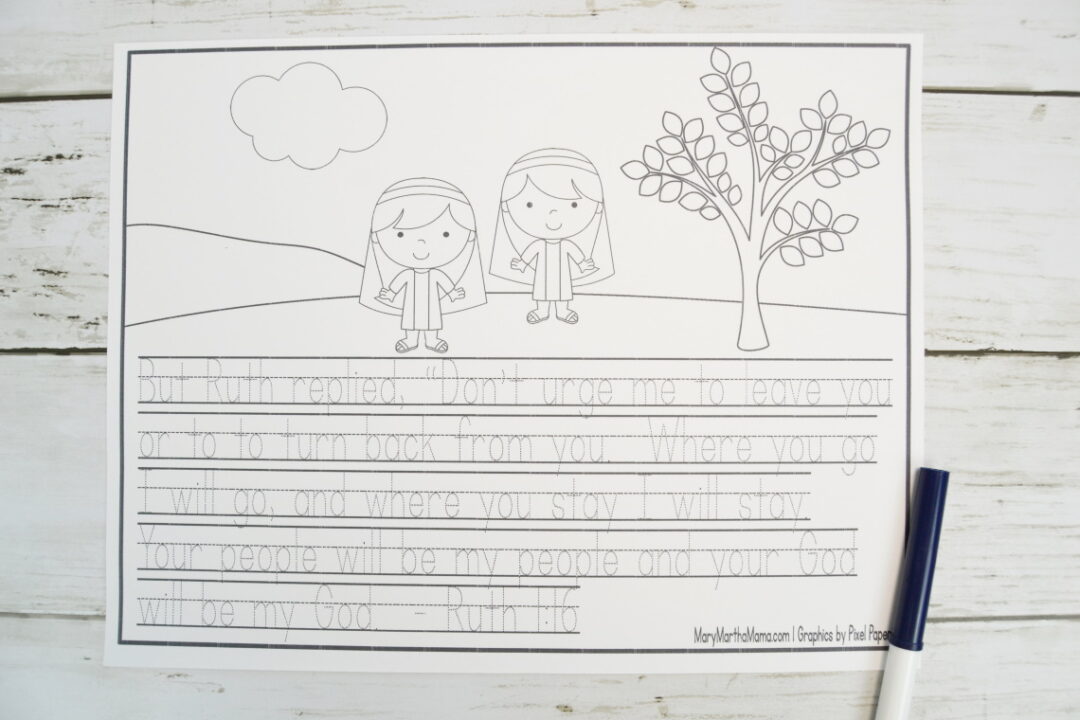 Free Printable Ruth and Naomi Activities – Mary Martha Mama