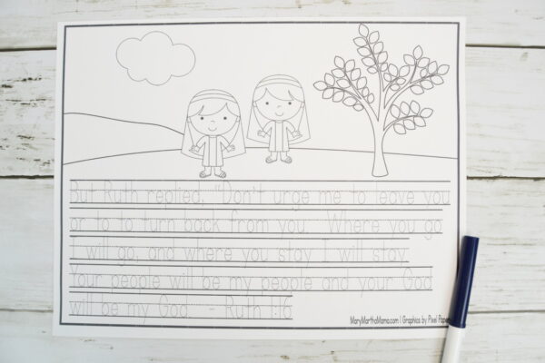 Free Printable Ruth and Naomi Activities – Mary Martha Mama