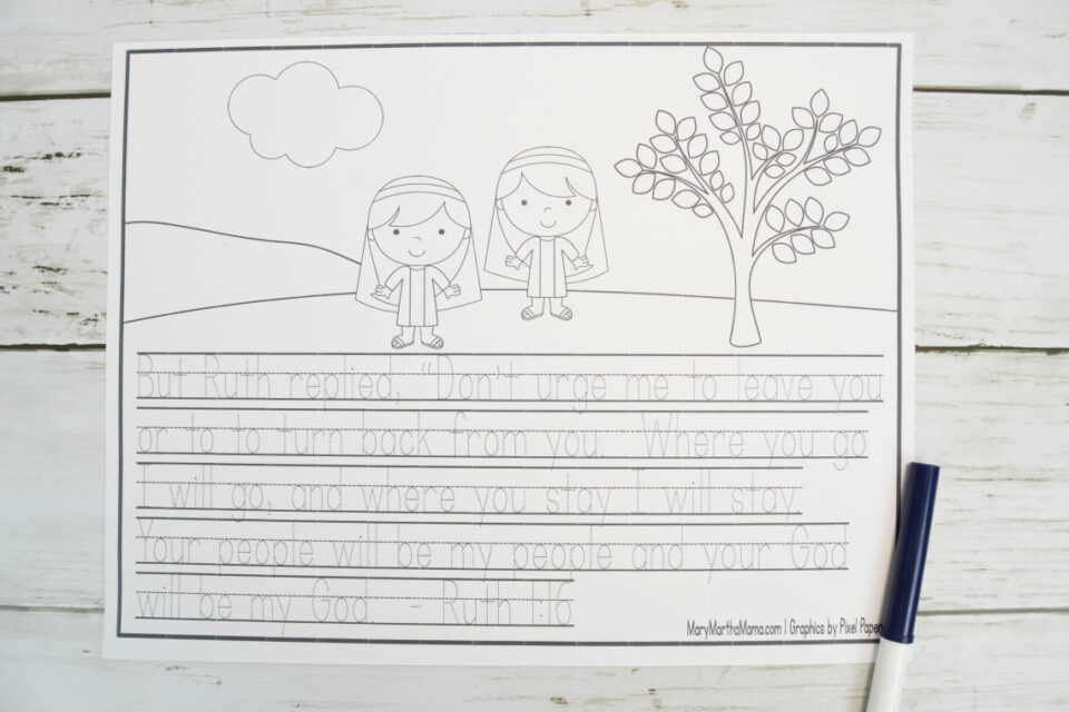 Free Printable Ruth and Naomi Activities – Mary Martha Mama