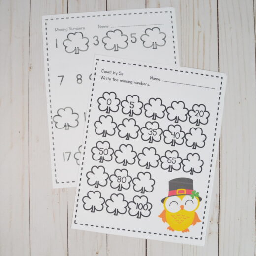 St. Patrick's Day Math Worksheets for Kindergarten – Mary Martha Mama
