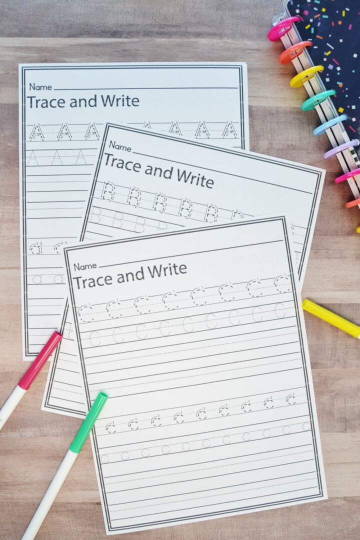 Tracing + Writing Printable Handwriting Practice Pages – Mary Martha Mama